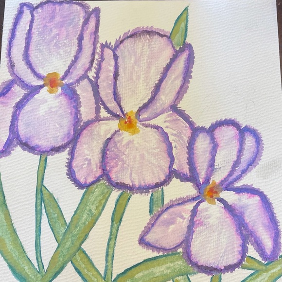Wall Decor | Iris Watercolor Painting 8x1 | Poshmark